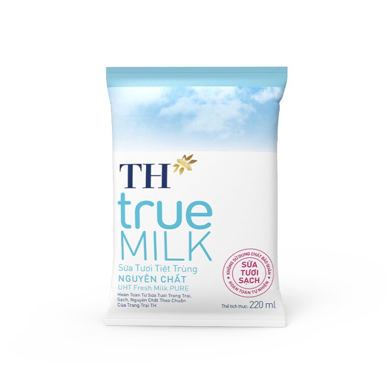 Sữa Tươi Tiệt Trùng Nguyên Chất TH True MILK 220ml | Sữa Đà Lạt